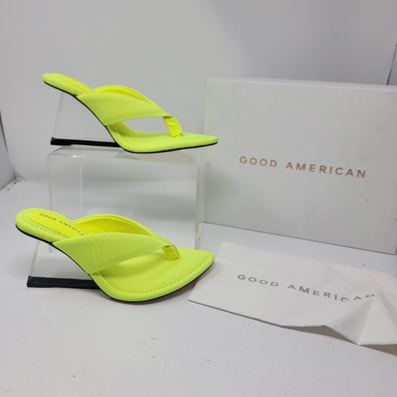 Good American | Shoes | Good American Heels Womens Sz 75 Chartreuse ...